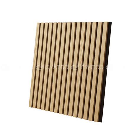 600 X 600 Mm Oak Wood Veneer Akupanel 3D Slat Wood Wall Panels CYATCO