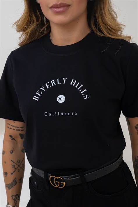 Tshirt Beverly Hills 90s Preta Lm Store