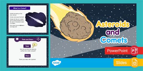 Asteroids And Comets Powerpoint For K 2nd Grade Twinkl