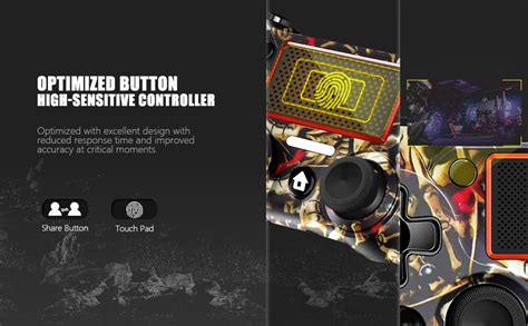 Acegamer Controller Wireless For Ps4 Controller Of Game Compatible With Ps4 Pro Slim Pc With