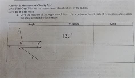 Solved Activity 2 Measure And Classify Me Lets Find Out What Are