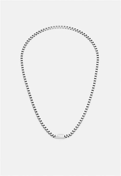 Boss Chain For Him Necklace Silver Coloured Uk