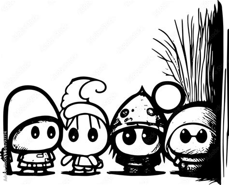 Cartoon Cute Monster Eyes Graphics Illustrations Creature