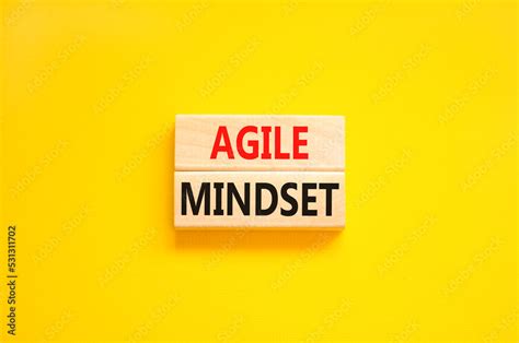 Agile Mindset Symbol Concept Words Agile Mindset On Wooden Blocks