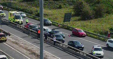 M5 Traffic Live After Multi Vehicle Crash With Up To Six Cars Involved