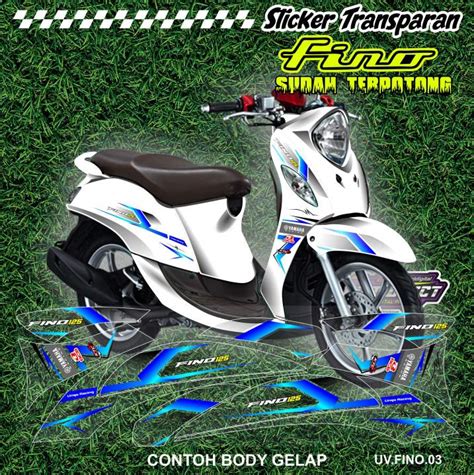 FINO STIKER STRIPING TRANSPARAN PREMIUM MOTOR KEREN LIS VARIASI STIKER