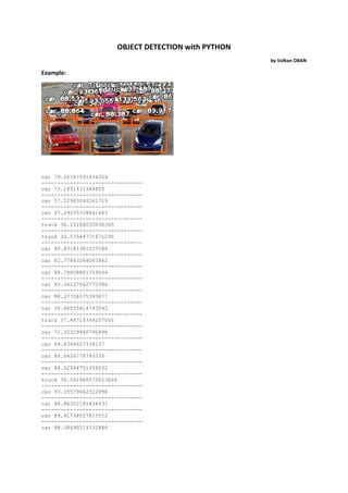 Object Detection With Python PDF