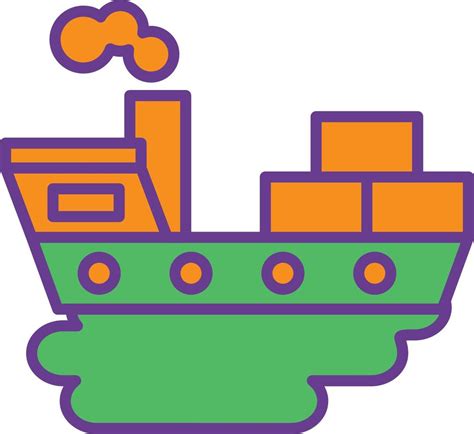 Ship Pollution Line Filled Two Color Vector Art At Vecteezy
