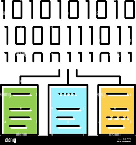 Files Encryption Color Icon Vector Illustration Sign Stock Vector Image And Art Alamy