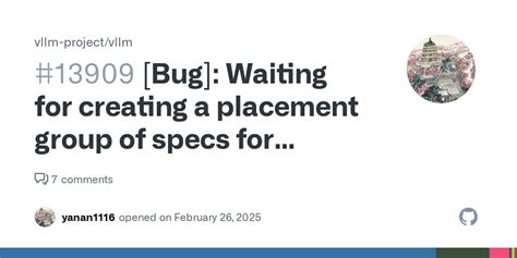 Bug Waiting For Creating A Placement Group Of Specs For Seconds
