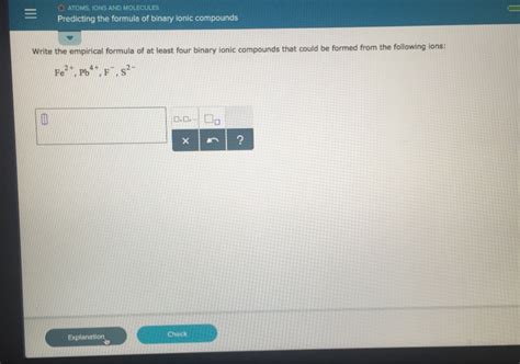 Solved Write The Empirical Formula Of At Least Four Binary Chegg