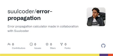 Github Suulcodererror Propagation Error Propagation Calculator Made