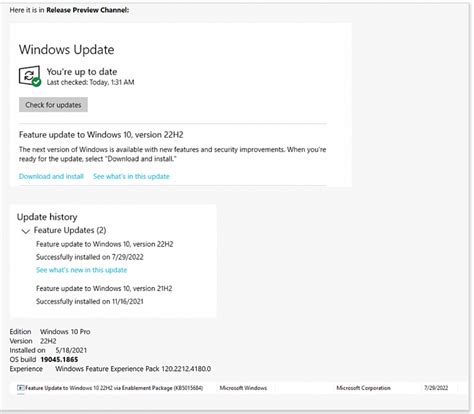 Kb5015878 Windows 10 Release Preview Build 19045 1865 22h2 Insider Page 2 Windows 10 Forums