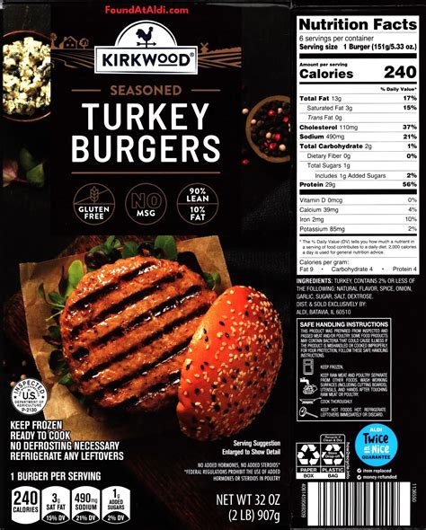 Kirkwood Seasoned Turkey Burgers