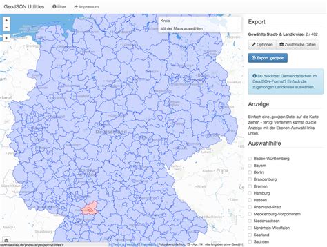 Geojson Utilities Code For Germany