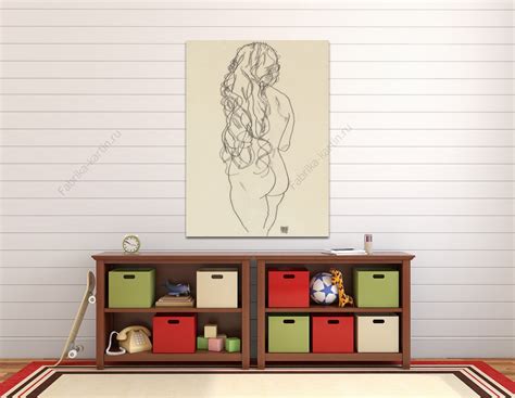 Репродукция картины Стоящая обнаженная с длинными волосами Картина маслом на холсте Стоящая