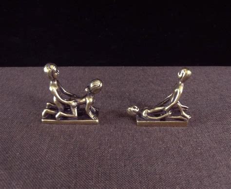 7pcs Retro Sex Man And Woman Brass Figurines Statues Sculptures Desk