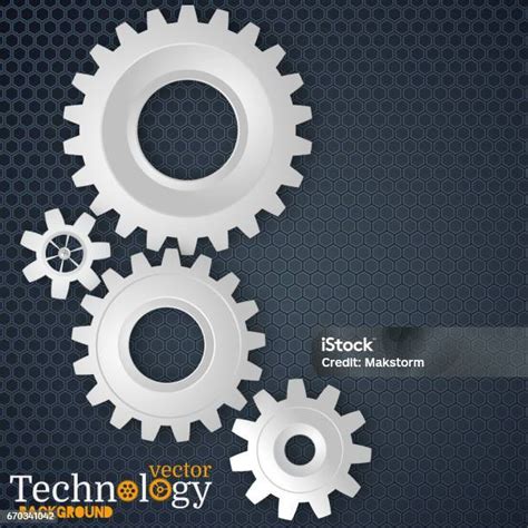 흰색 회색 육각 배경에 3d 기어 공학에 대한 스톡 벡터 아트 및 기타 이미지 공학 구도 그림자 Istock