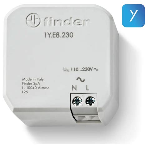 extensor de alcance 230 v ac instalação embutida finder yesly 1y