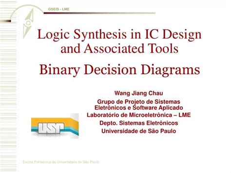 Ppt Logic Synthesis In Ic Design And Associated Tools Binary Decision Diagrams Powerpoint