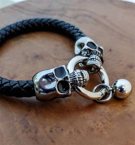 Skull Urn Bracelet Cremation Jewelry For Men Urn Bracelet Urn