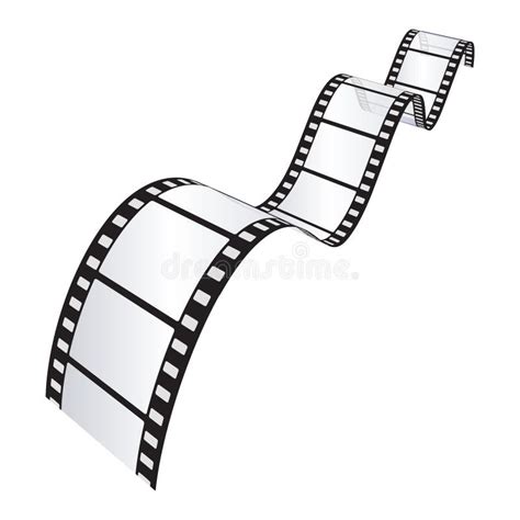 Curved 35mm Strip Film And Frames For Your Pictures Stock Vector