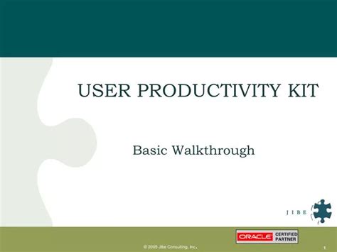 Ppt User Productivity Kit Basic Walkthrough Powerpoint Presentation