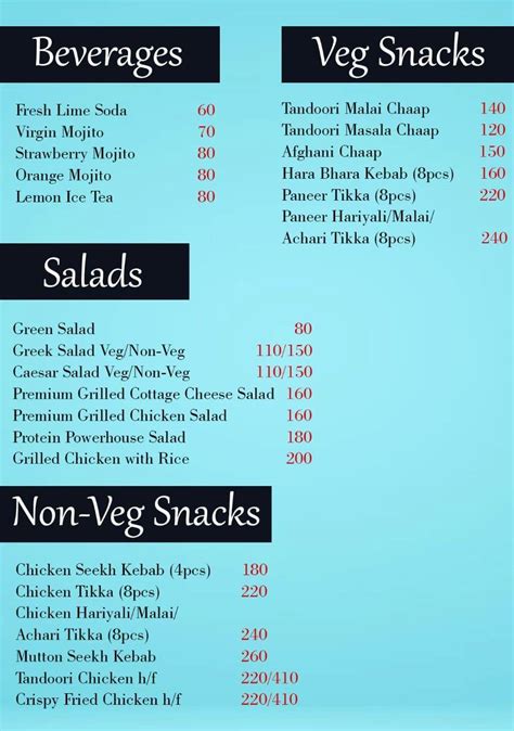 Menu At Tree House Restaurant Aligarh