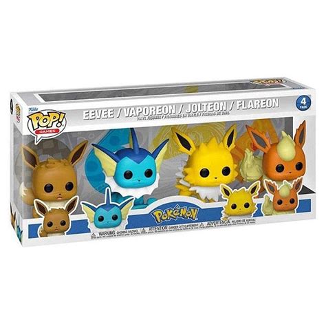 Funko Pop Games Pokemon Eevee Vaporeon Jolteon Flareon Pack Mo A Do Pop Funko Pop Aqui