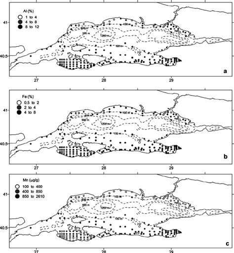 Spatial Distribution Of Metal Contents Of The Surface Sediments From
