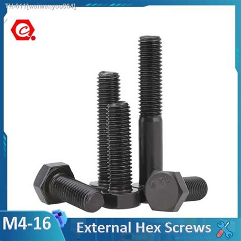 M4 M5 M6 M8 M10 M12 M14 M16 Black External Hex Hexagon Head Cap Screws