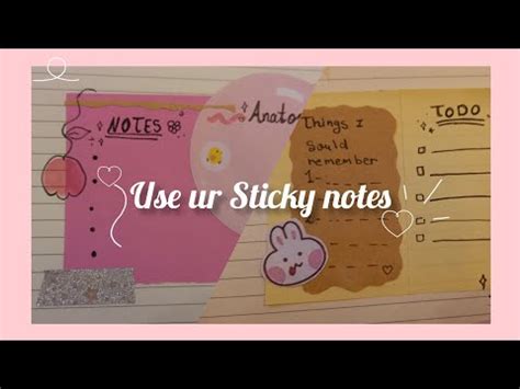 How To Use Your Sticky Notes In A Cute Way YouTube