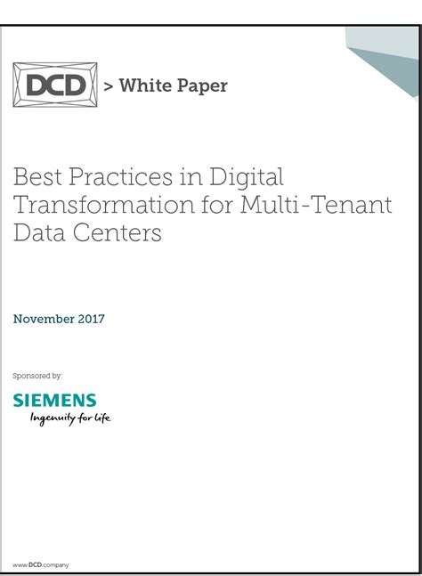 Best Practices In Digital Transformation For Multi Tenant Data Centers