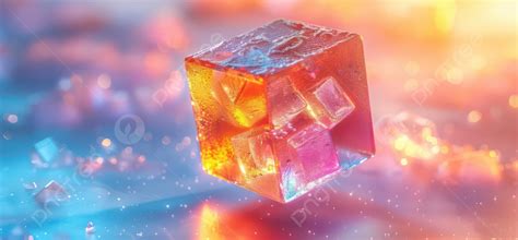 부드러운 빛나는 배경에 화려한 반사와 질감이 있는 생동감 넘치는 아이스 큐브 빙 입방체 색깔 배경 일러스트 및 사진 무료 다운로드 Pngtree