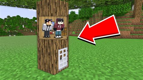 How To Build A Tiny Secret Base Inside A Tree In Minecraft Youtube
