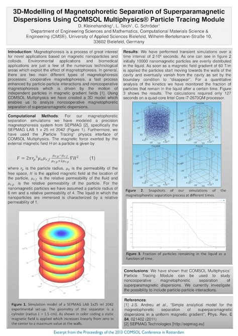 Pdf Module Particle Tracing Dispersions Racing Comsol