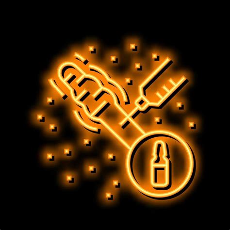 Injection Scar Treatment Neon Glow Icon Illustration 20581415 Vector