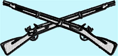 Army Infantry Cross Rifles Clipart