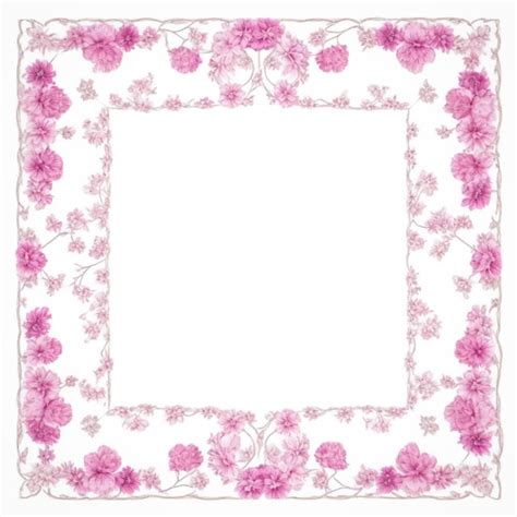 Premium Photo Floral And Ribbon Frame Patterns Illustration Ai Generative
