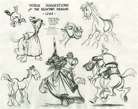 Design Reluctant Dragon And Pinocchio Model Sheets
