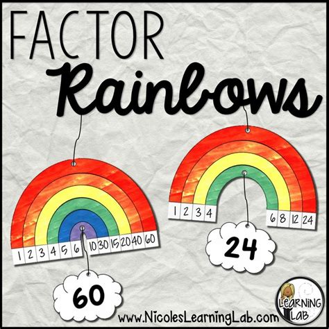 Factor Rainbows Multiplication Factors Math Projects Math