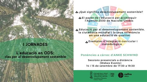 I Jornades Leducació en ODS clau per al desenvolupament sostenible