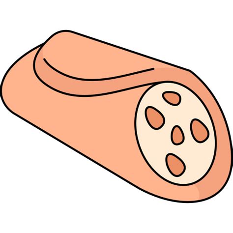 Cannoli Generic Thin Outline Color Icon