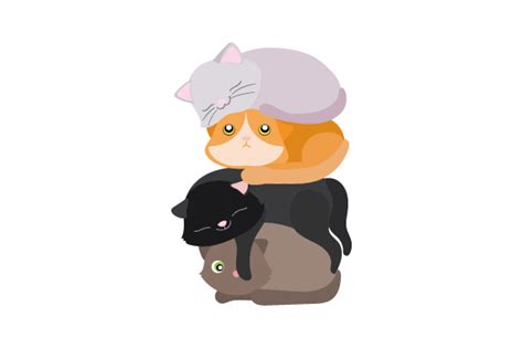 Stack Of Cats Svg Cut File By Creative Fabrica Crafts · Creative Fabrica
