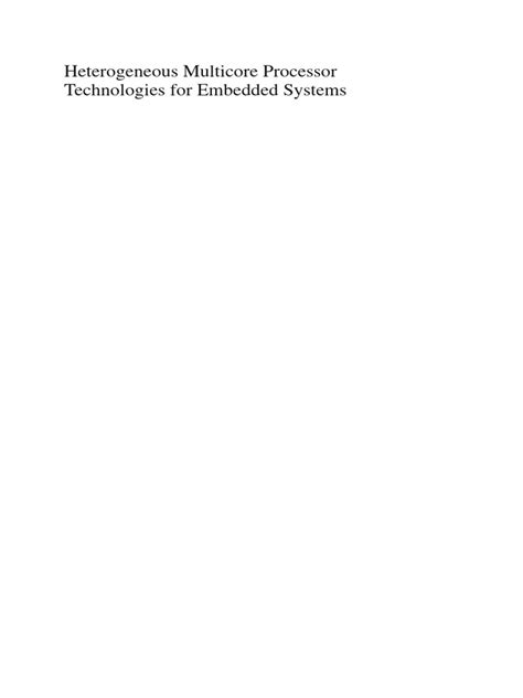 Heterogeneous Multicore Processor Technologies For Embedded Systems