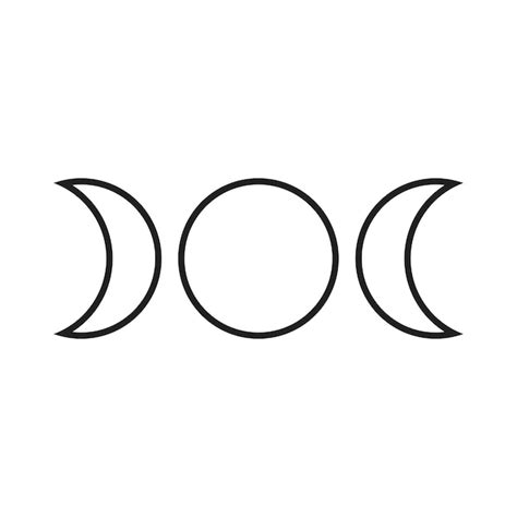 Triple Moon Symbol Vectors And Illustrations For Free Download Freepik