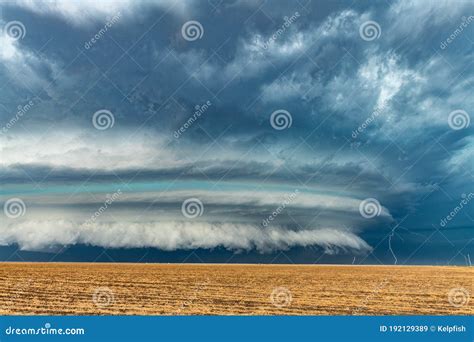 Supercell With Lightning Stock Image Image Of Plains 192129389