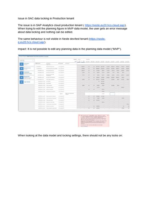 Issue In Sac Data Locking Pdf