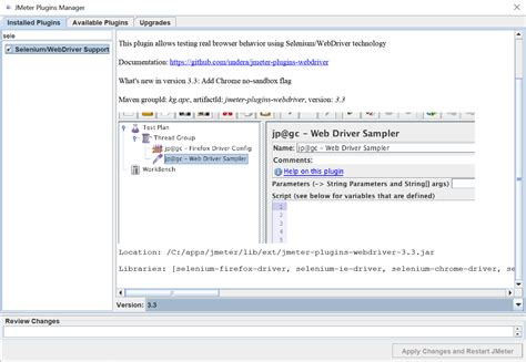 Selenium Useing Jmeter Plugins Webdriver With Java Code There Is A