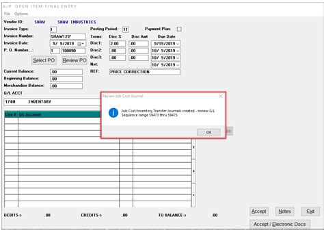 Correcting Job Cost Using The Accounts Payable Module